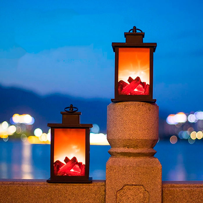 FireLantern, ένα διακοσμητικό φωτιστικό με εμφάνιση τζακιού και ...