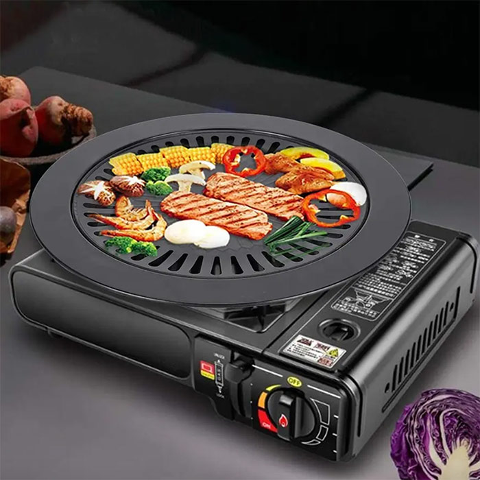GrillPan, ένα τηγάνι γκριλ που μπορεί να χρησιμοποιηθεί έξω ή μέσα ...